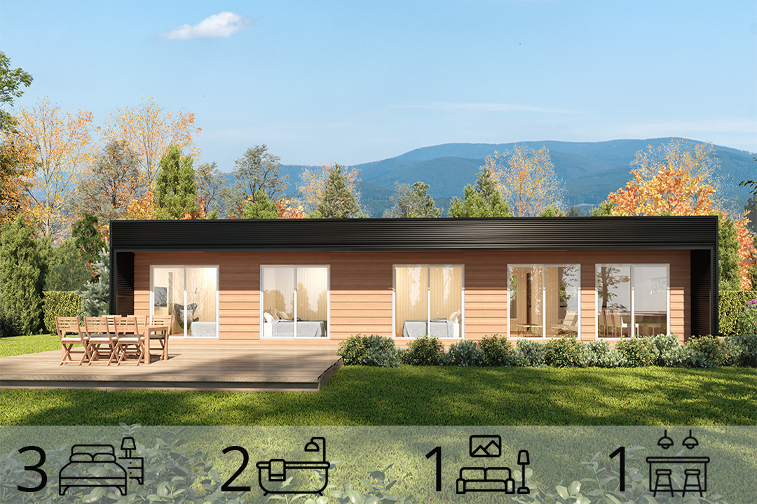 Casa Mediterránea de 100 m2 - 3 Dorm — Prosip