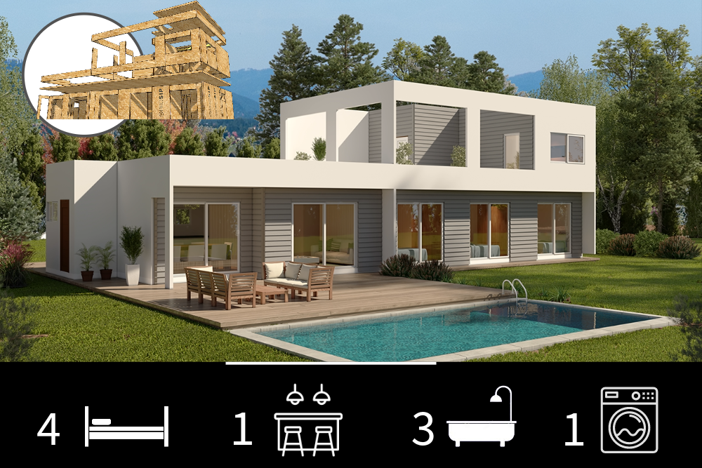 Casa Mediterránea de 156 m2 - 4 Dorm — Prosip