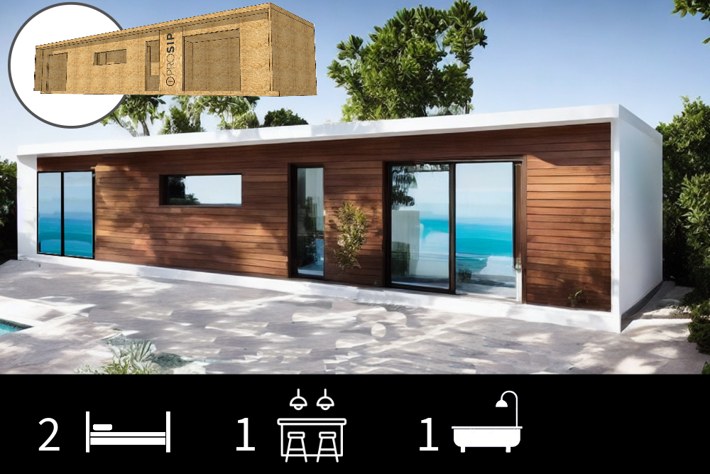 Eco House de 2 dormitorios en 48 m2 — Prosip